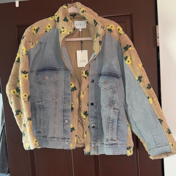 MARBLE | Jackets & Coats | Marble Denim Jacket With Yellow Floral ...